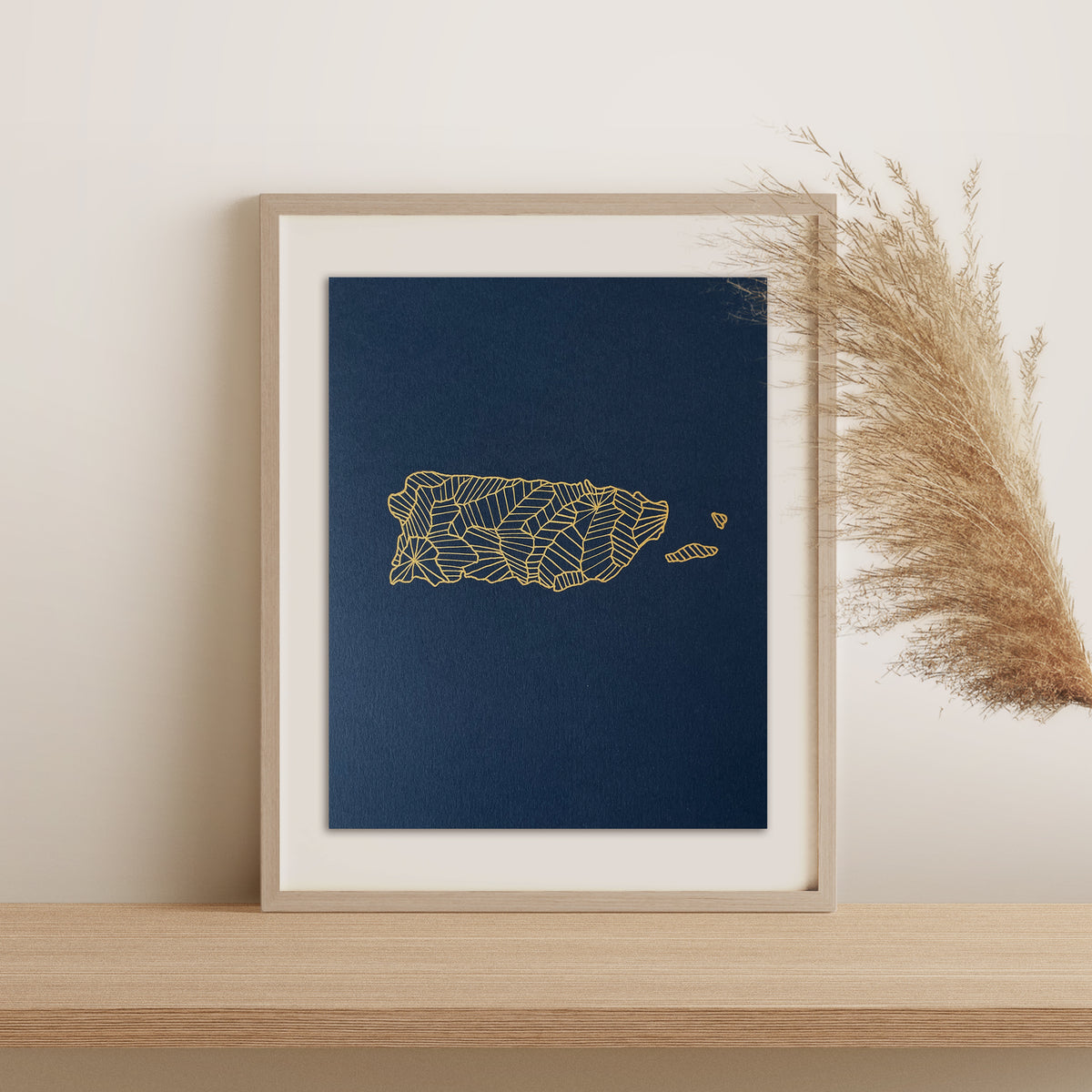 Puerto Rico map | Art Print – SuzBaxArt