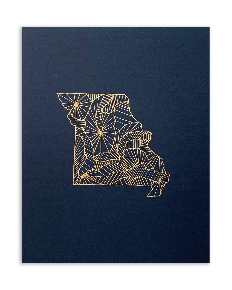 Missouri map | Art Print – SuzBaxArt