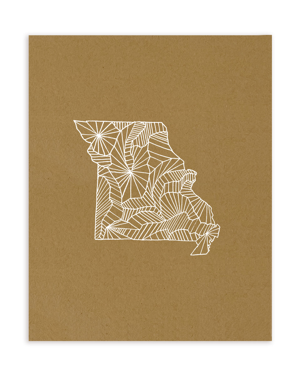 Missouri map | Art Print – SuzBaxArt
