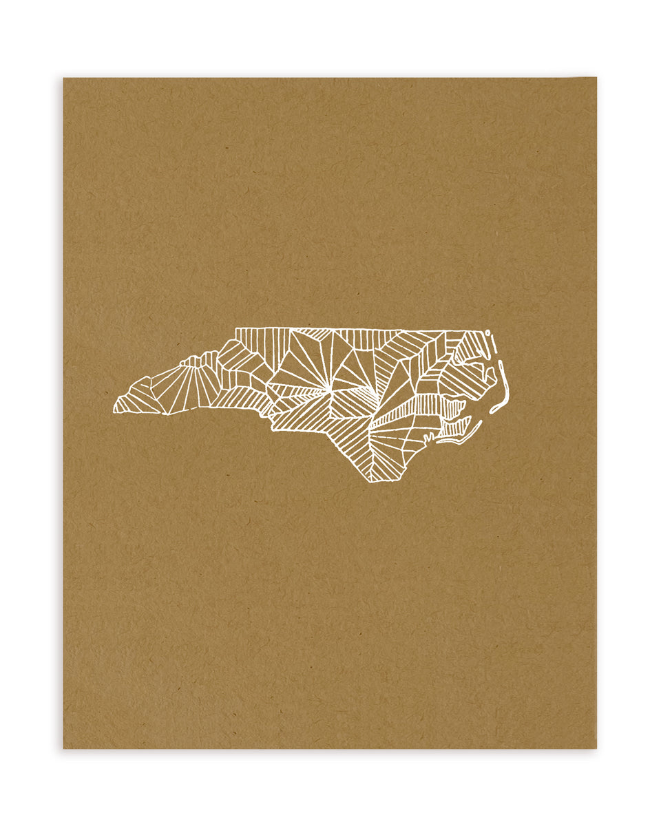 North Carolina map | Art Print – SuzBaxArt